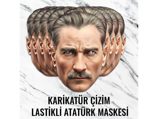 Atatürk Karton Maske - Ünlüler Karton Yüz Maskesi - Heryerehediye.com